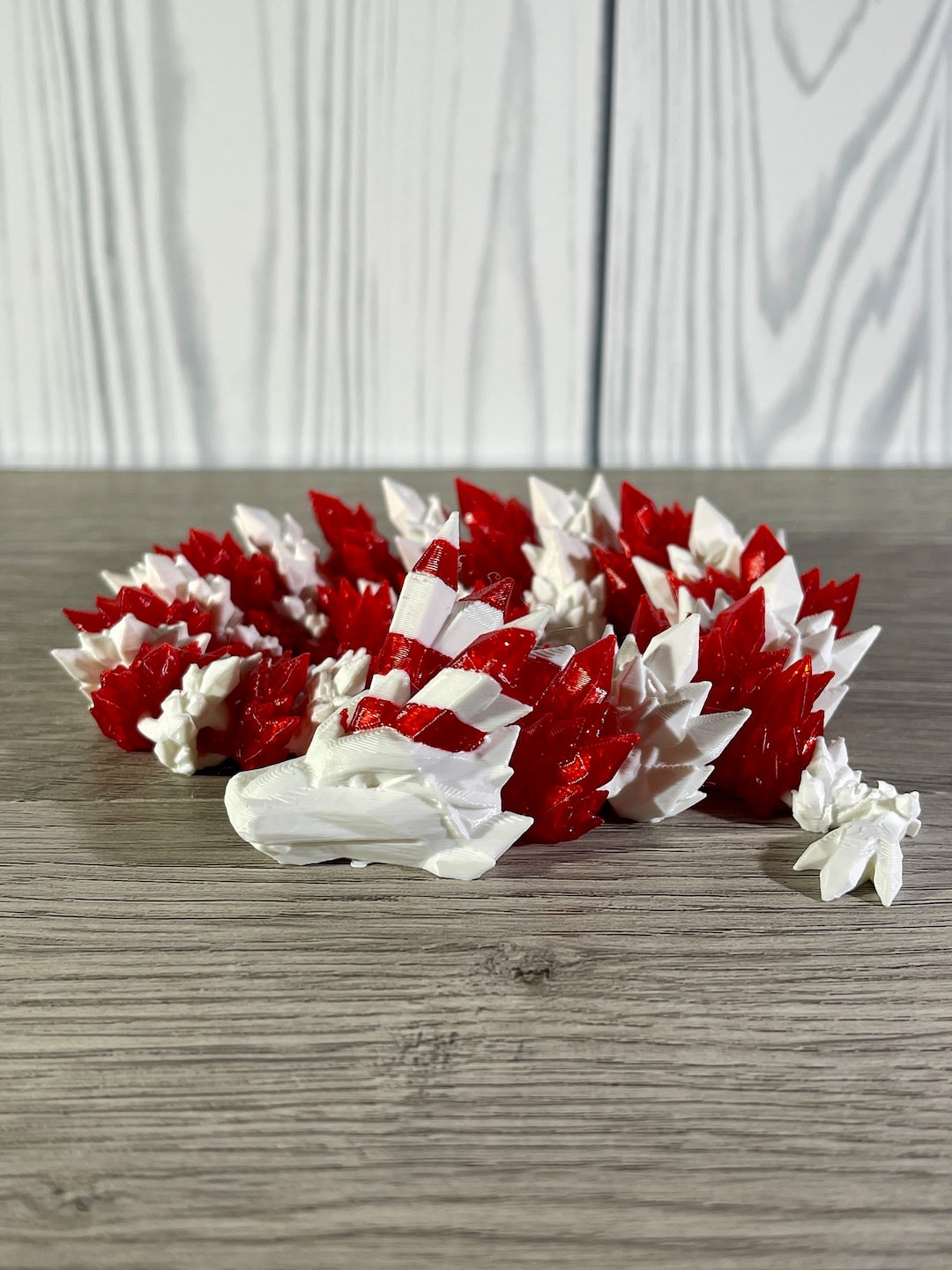3D Printed Candy Cane Dragon: Unique Christmas Decor & Gift Limited ...