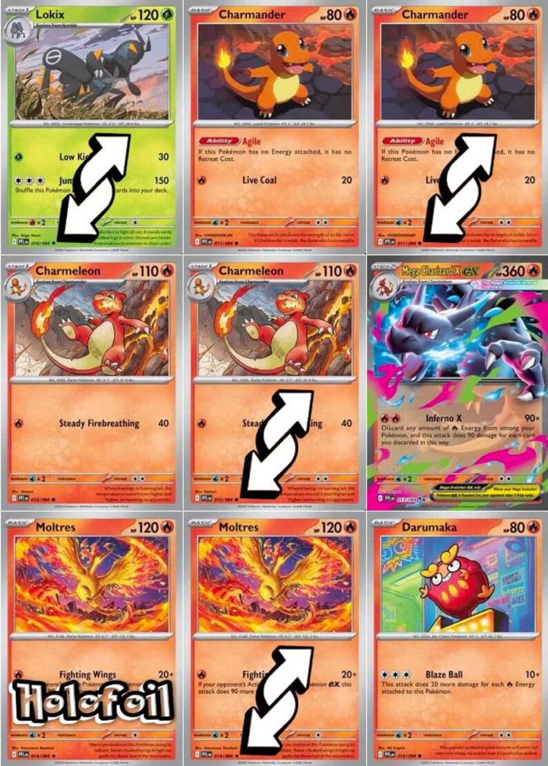 Pokémon TCG Master Set Binder Pages Mega Evolutions ME02 – Phantasmal ...