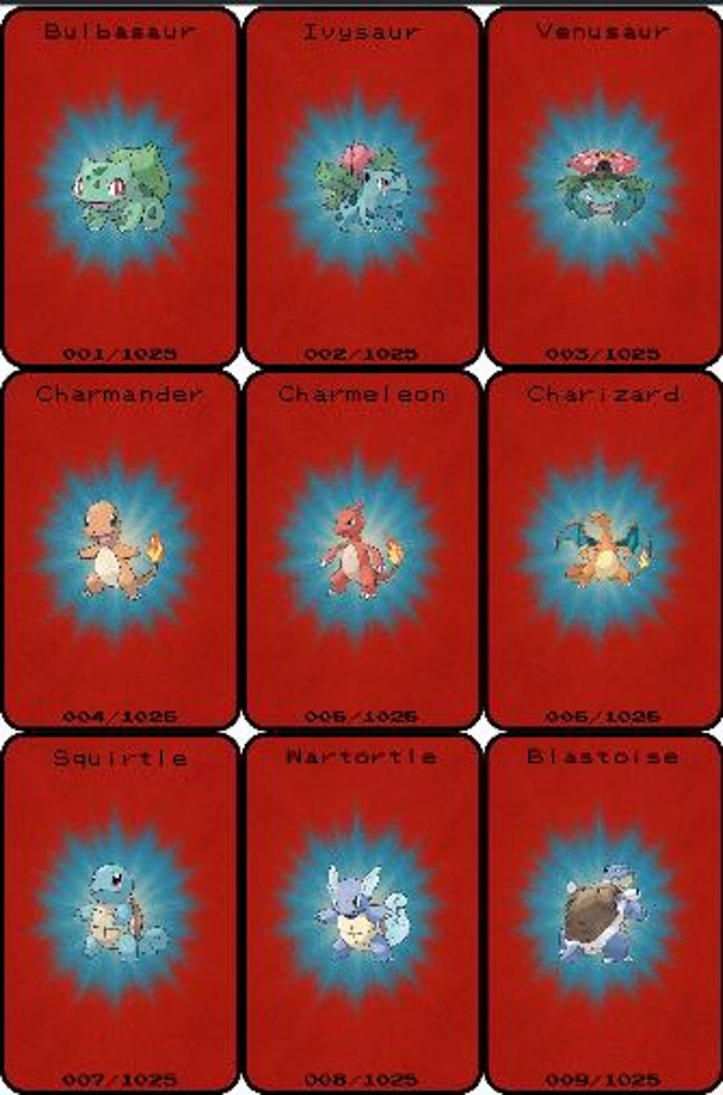 Printable Pokémon Pokédex Binder Placeholder Set (#1–1025) | Instant ...