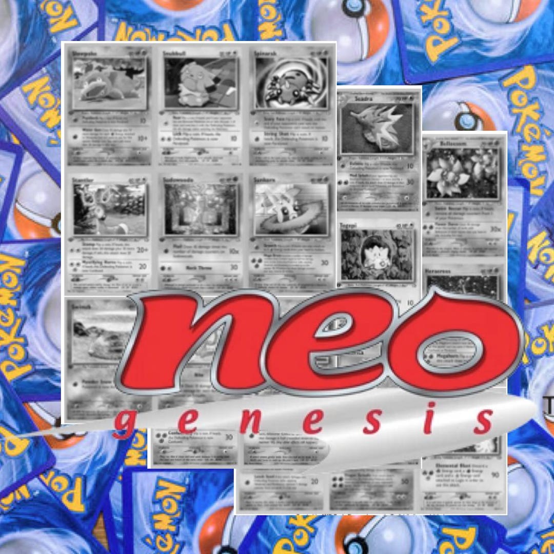 Pokémon Neo Genesis Master Set & Complete Set Tracker (includes ...