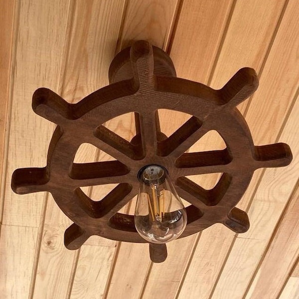 Ship Wheel Ceiling Light - Etsy