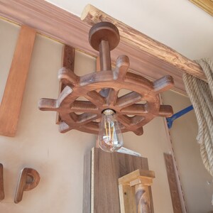 Wooden Ship Wheel Chandelier - Etsy