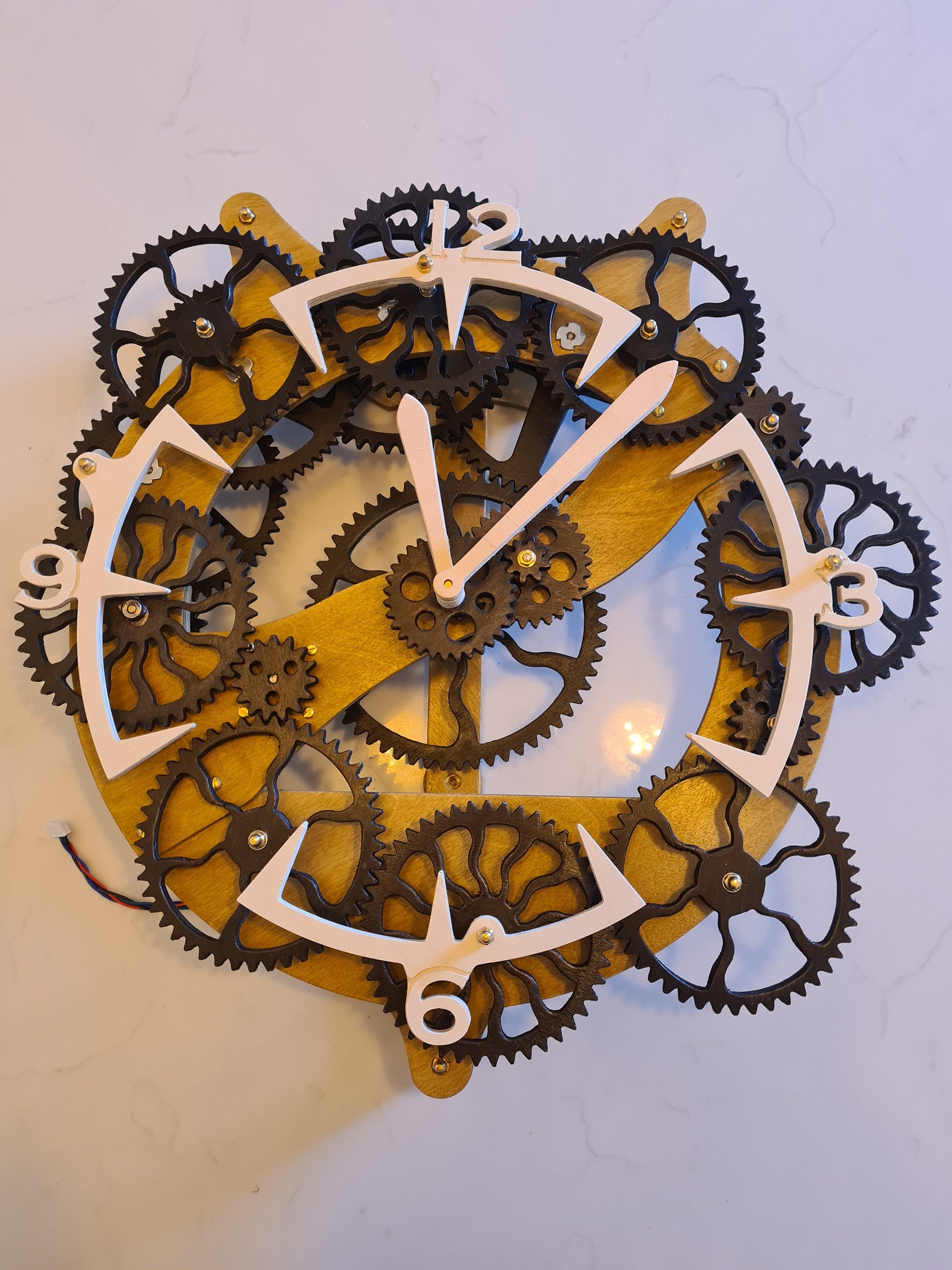 Geargazer Electro-mechanical DIY Wooden Geared Clock Craft Kit - Build ...