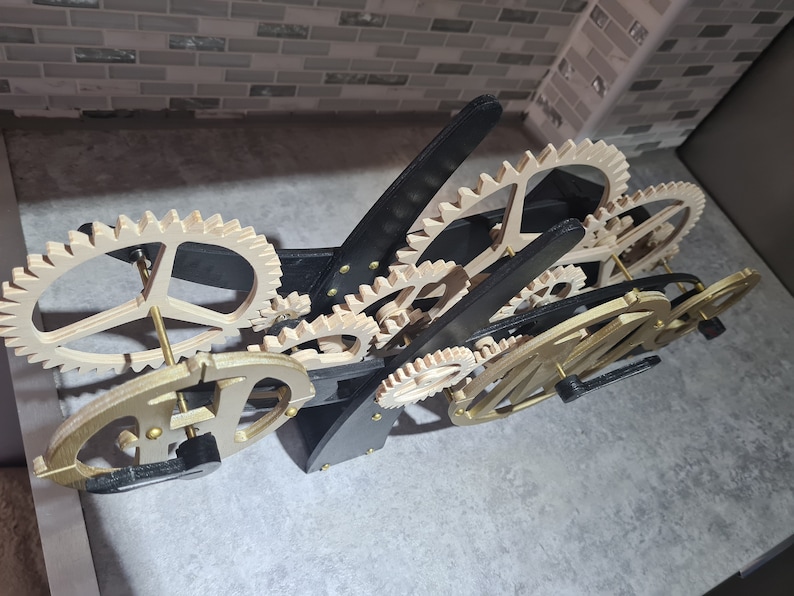 The H.M.S. Electro-mechanical Diy Wooden Geared Clock Craft Kit - Build ...