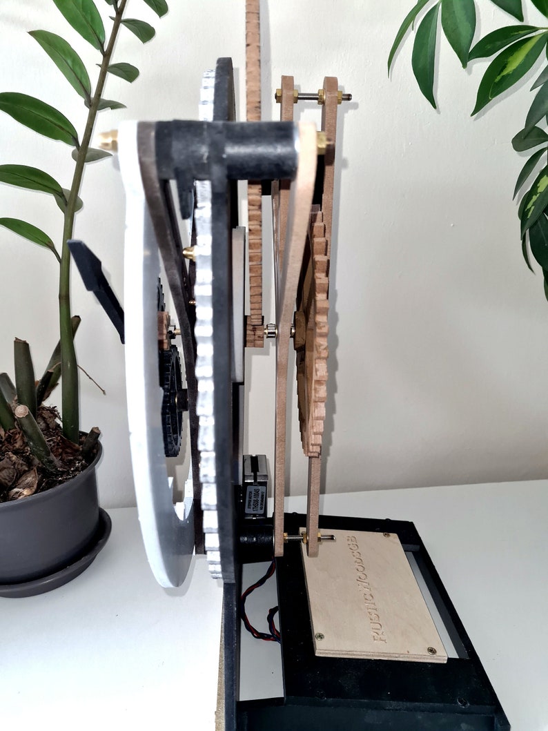 The Orbiter Electro-mechanical Wooden Planetary Geared Clock - DIY Kit ...