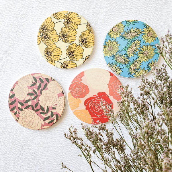 Ceramic Coaster Set - Etsy