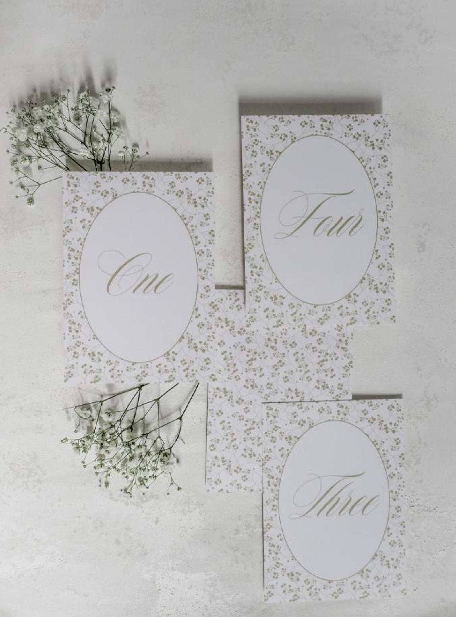 Timeless Green Botanical Table Numbers, Wedding Table Numbers, Floral ...