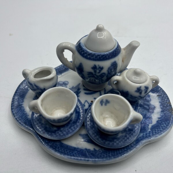 Blue Willow Tea Set - Etsy