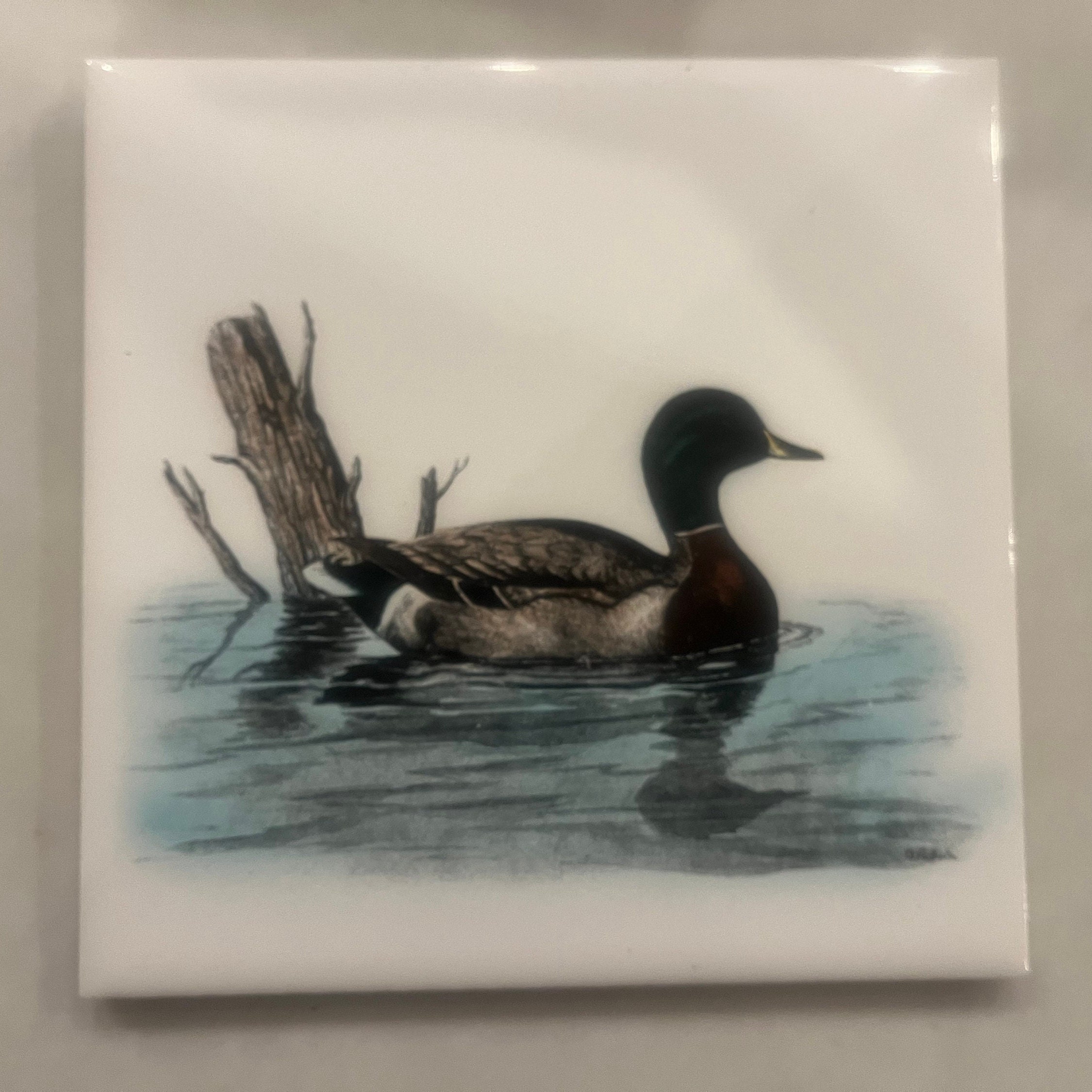 Vintage Delano Studio Porcelain Duck Tile/trivet/wall Hanging - Etsy