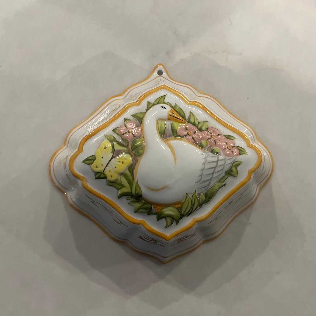 1986 Franklin Mint Goose and Butterfly Jello Mold Wall Hanging - Etsy