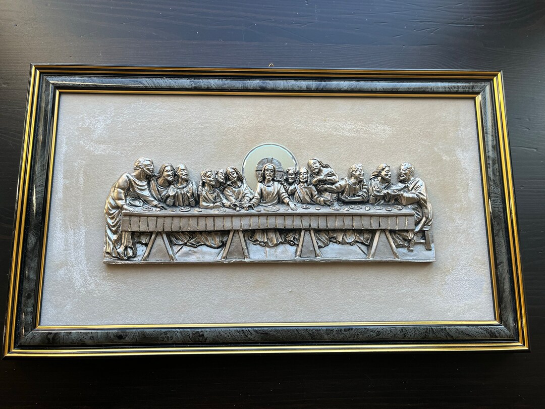 Vintage Metal Last Supper Framed Art Work - Etsy