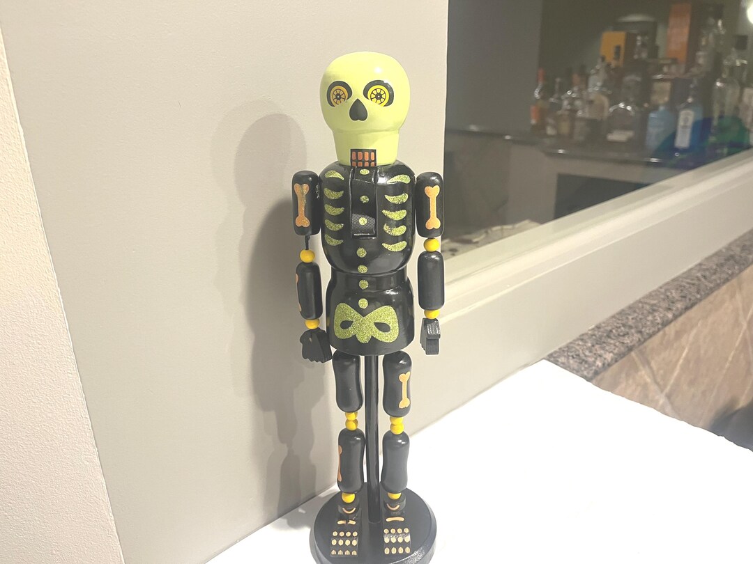 All Wooden and Wire Skeleton Nutcracker for Halloween Decor - Etsy