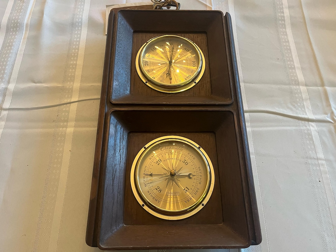 Vintage Springfield Barometer and Thermometer Wall Hanging - Etsy