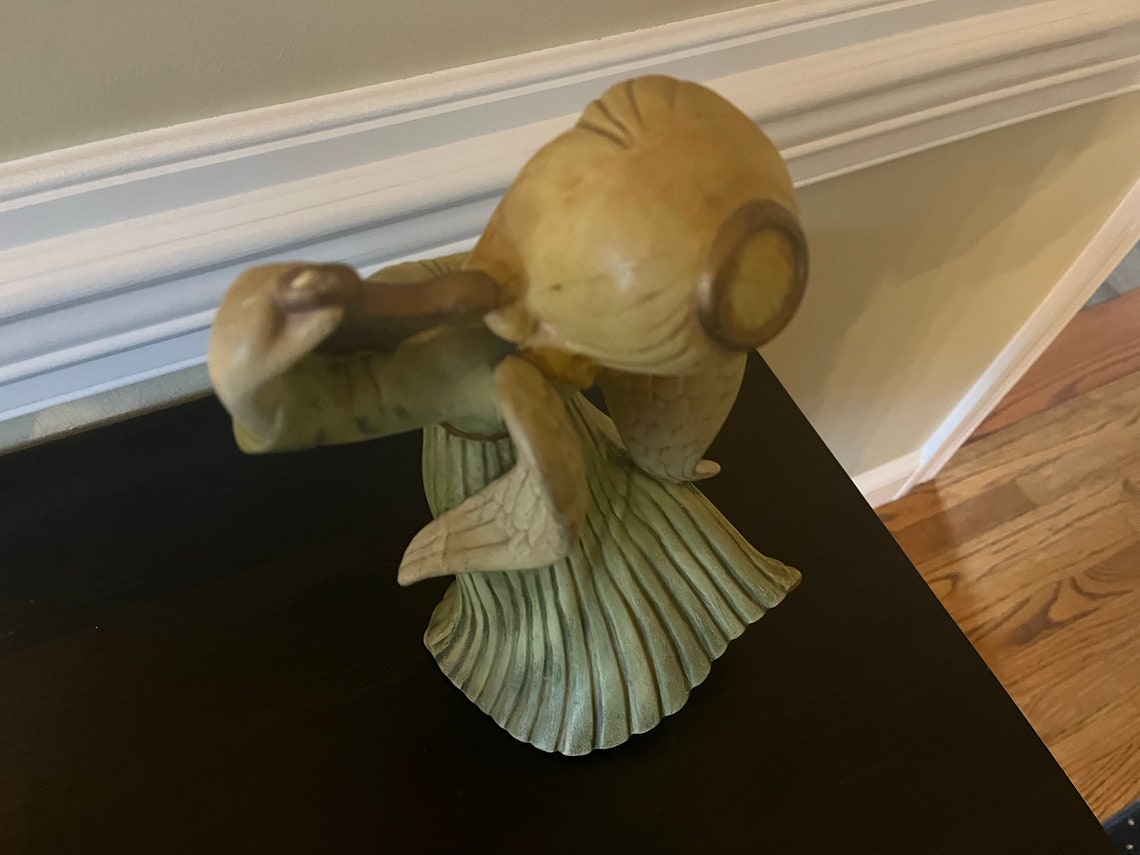 Pair of Vintage Ceramic Mold Angels With Musical Instruments - Etsy