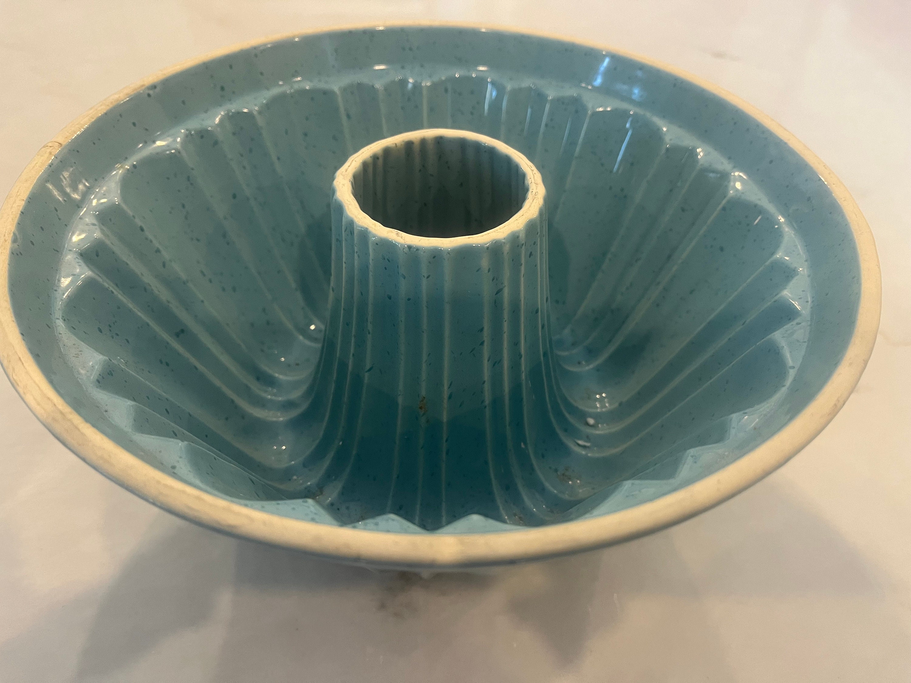 Blue Speckled Stoneware Bundt Cake Pan - Etsy