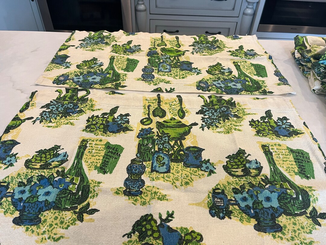 Set of 4 Valance and Curtain Panels of Retro MCM Fabric - Etsy