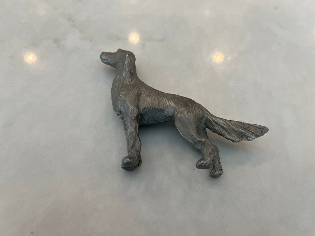 Vintage Setter Pewter Dog Figurine - Etsy