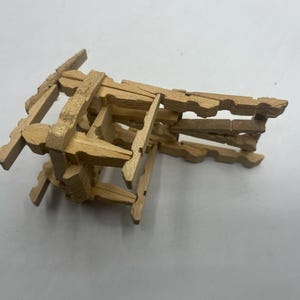 Vintage Tramp Folk Art All Wood Clothespin Doll Rocking Chair - Etsy