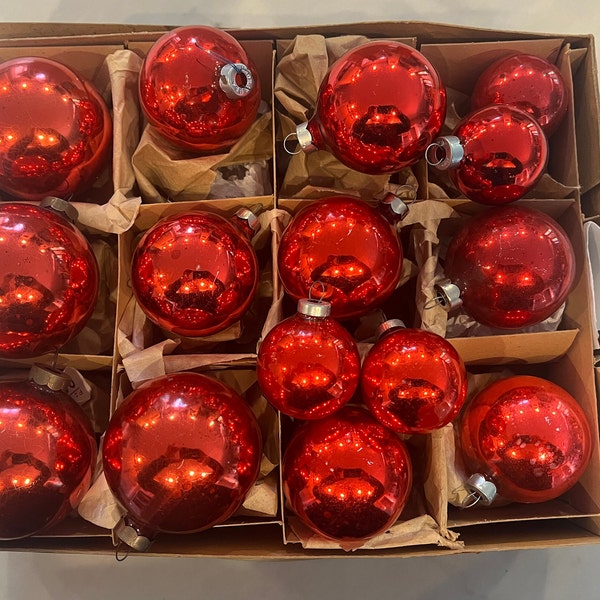 Red Mercury Glass - Etsy