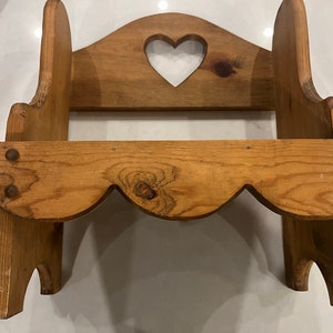 Vintage Large Wooden Doll Bench - Etsy