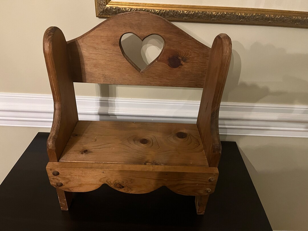 Vintage Large Wooden Doll Bench - Etsy
