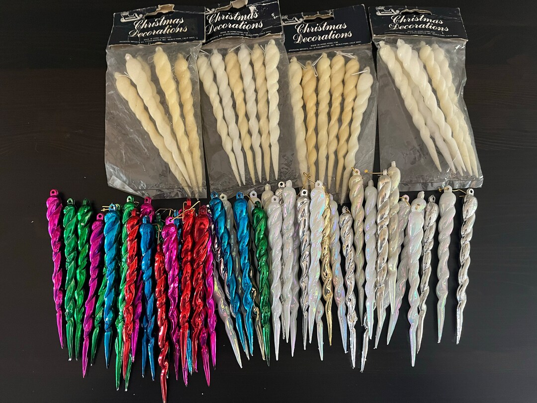 Mix of Color and Aged Plastic Icicles for Decorating - Etsy
