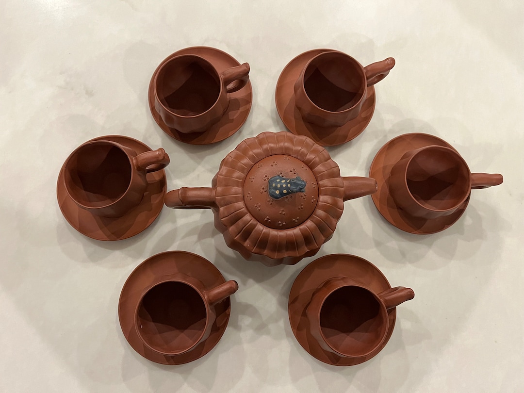 Complete Yixing Zisha Clay Tea Set With 14 Pieces and Original ...