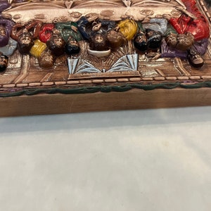 Vintage Colorful Last Supper Ceramic Plaque Wall Hanging - Etsy