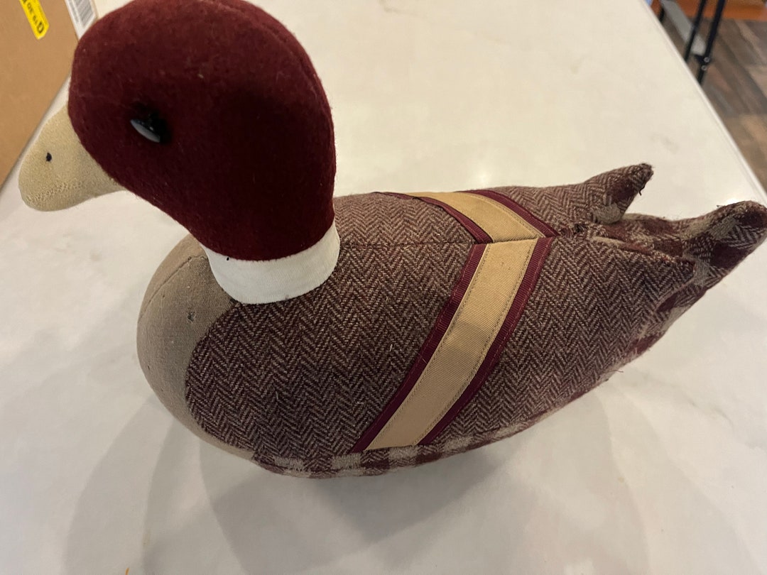 Vintage Tweed Quilted Duck Door Stop - Etsy