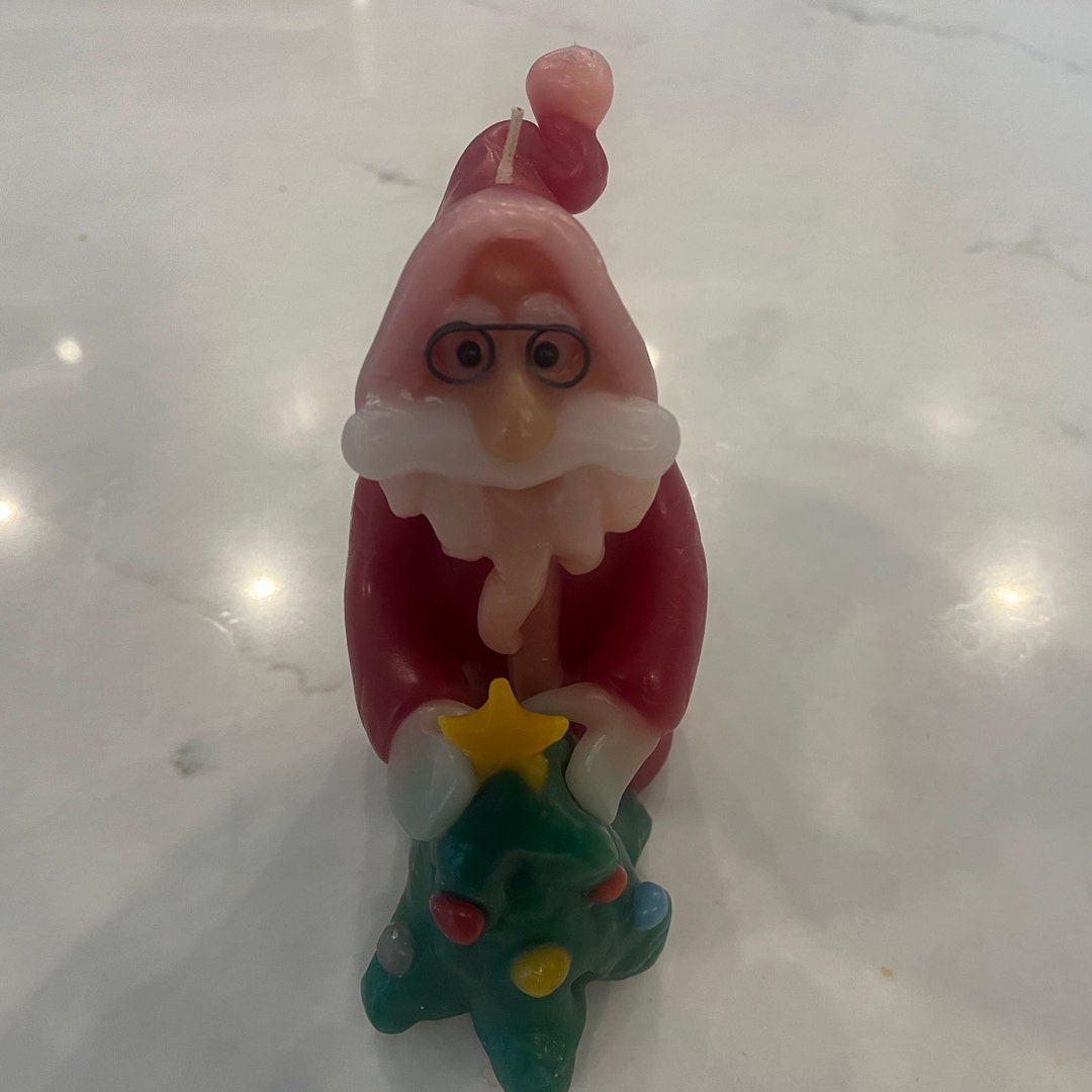 Santa Wizard With Christmas Tree Candle - Etsy