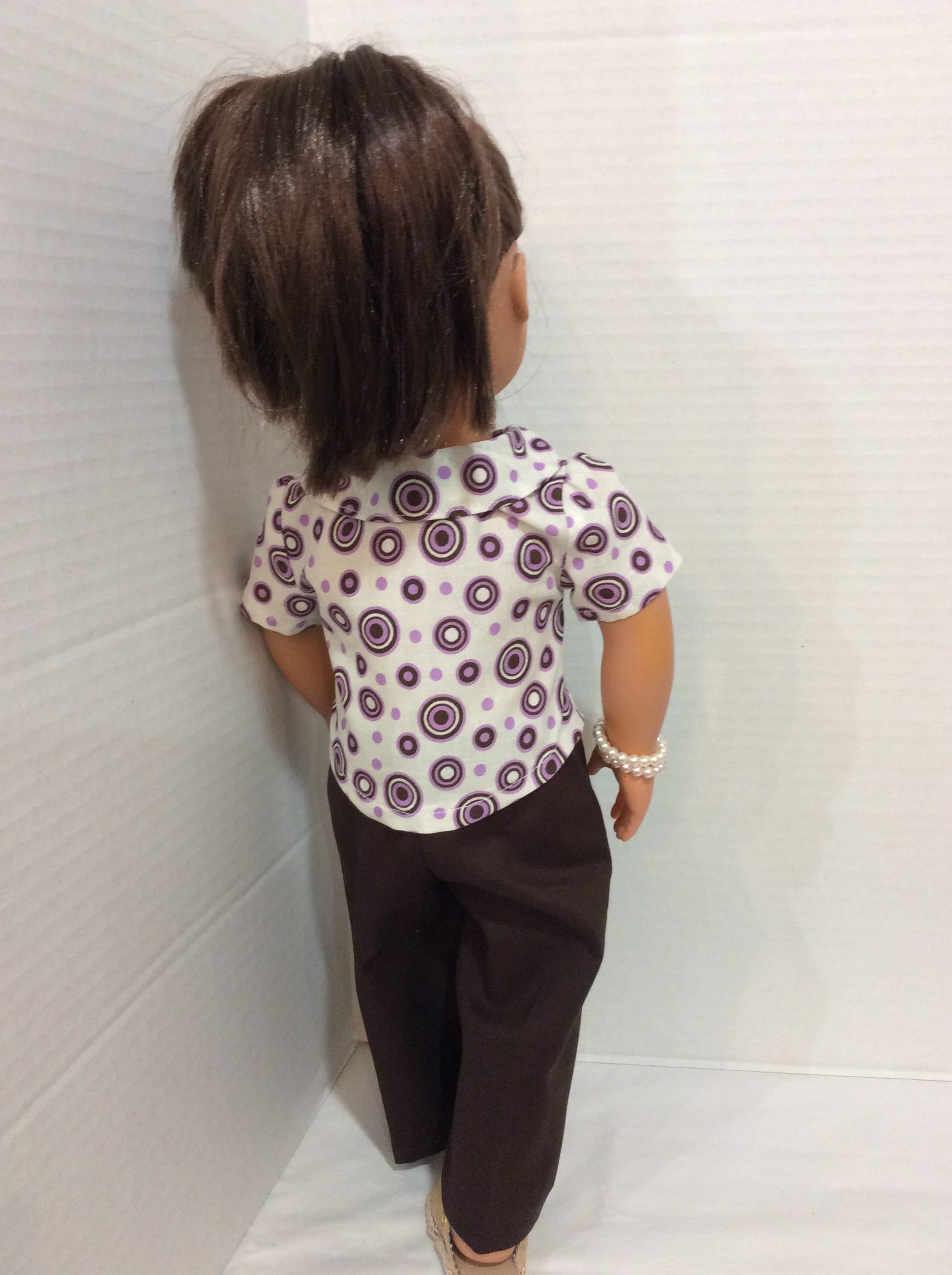 18 Inch Doll Pants Set Peasant Blouse With Elastic-waisted Pants Choice ...