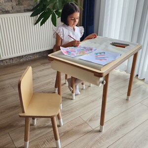 Grandson for Gift, Montessori Activity Table, Chalkboard Whiteboard and ...