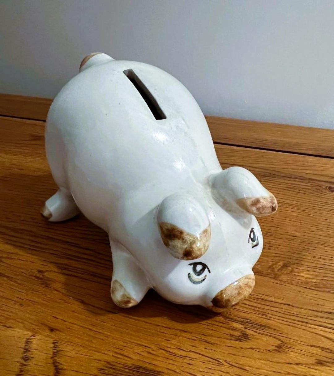 Vintage Piggy Bank, Antique Pig Money Box, Ceramic Glazed Money Box ...