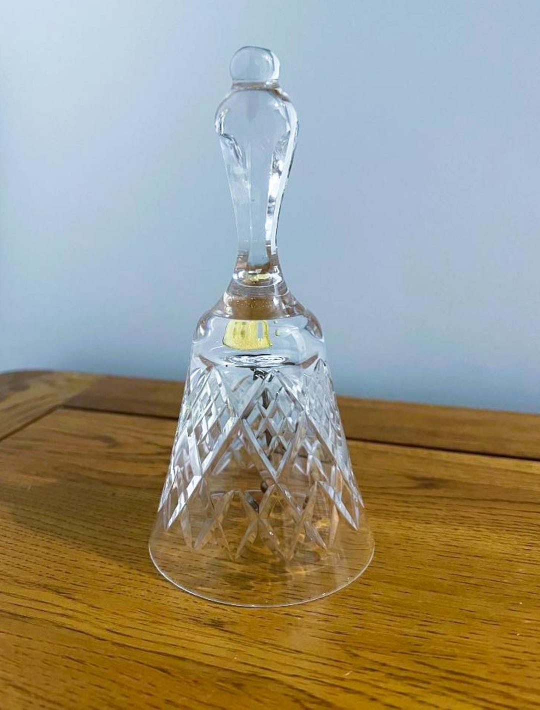 Vintage Crystal Cut Glass Bell, Decorative Hand Cut Bell - Etsy