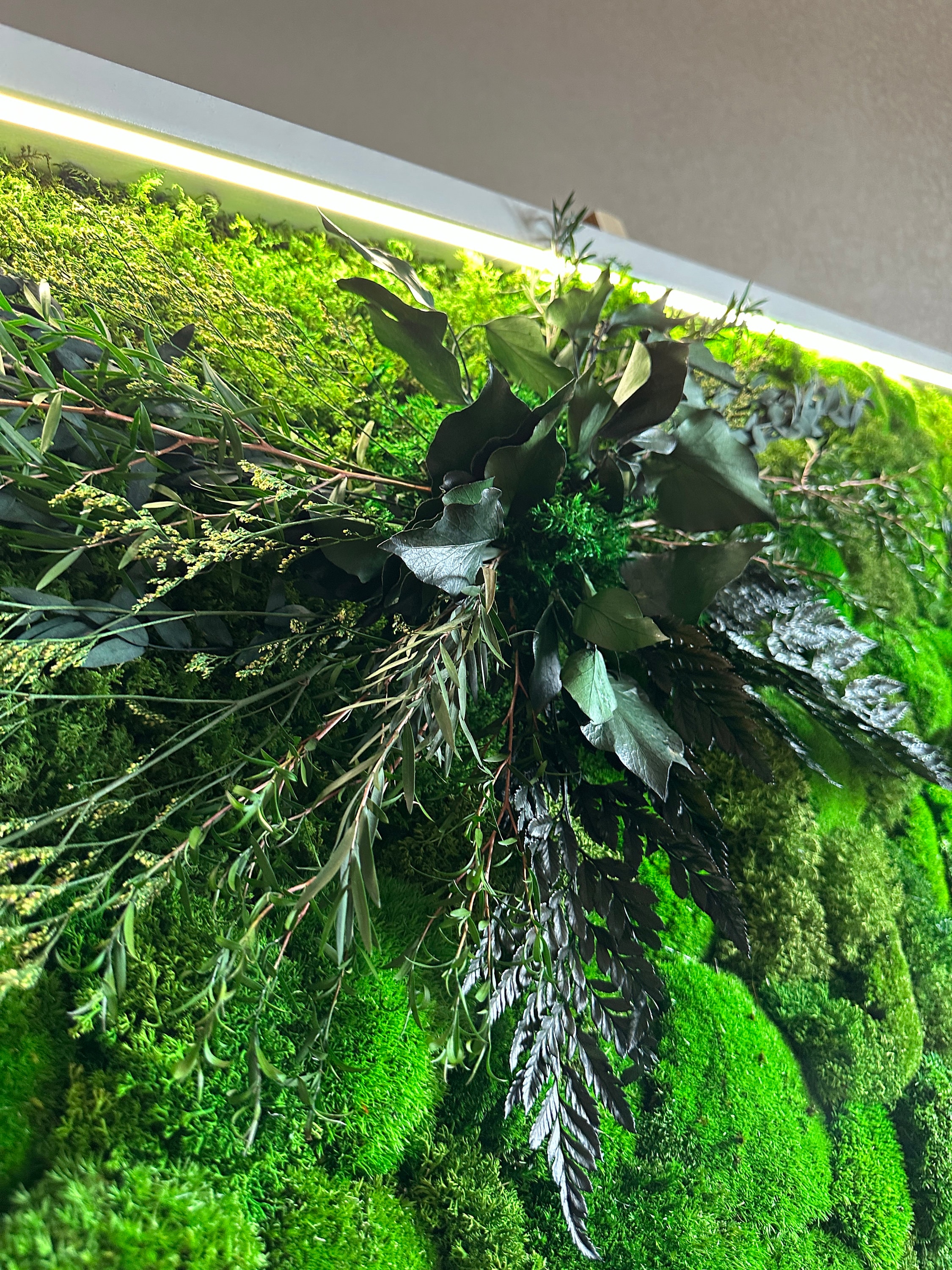 Moss Wood Wall Decor, Stabilized Moss Panel, Wooden Moss Wall Art, Moss ...