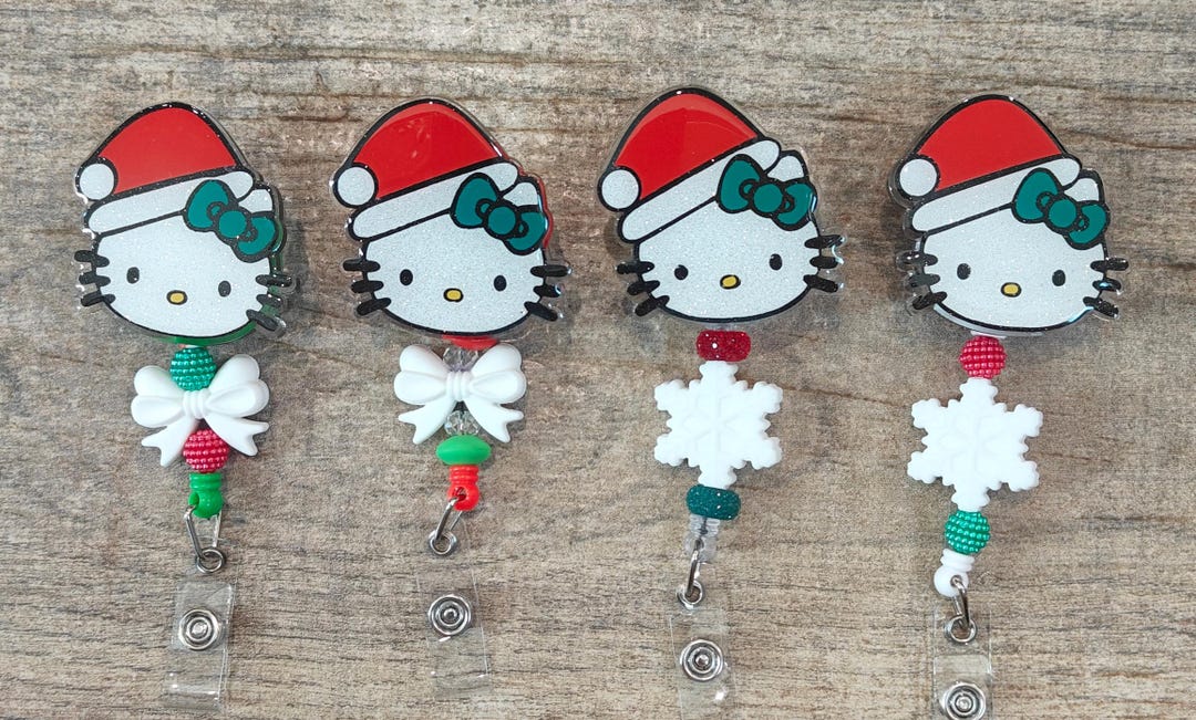 Cute Christmas Hello Kitty Badge Reels! - Etsy
