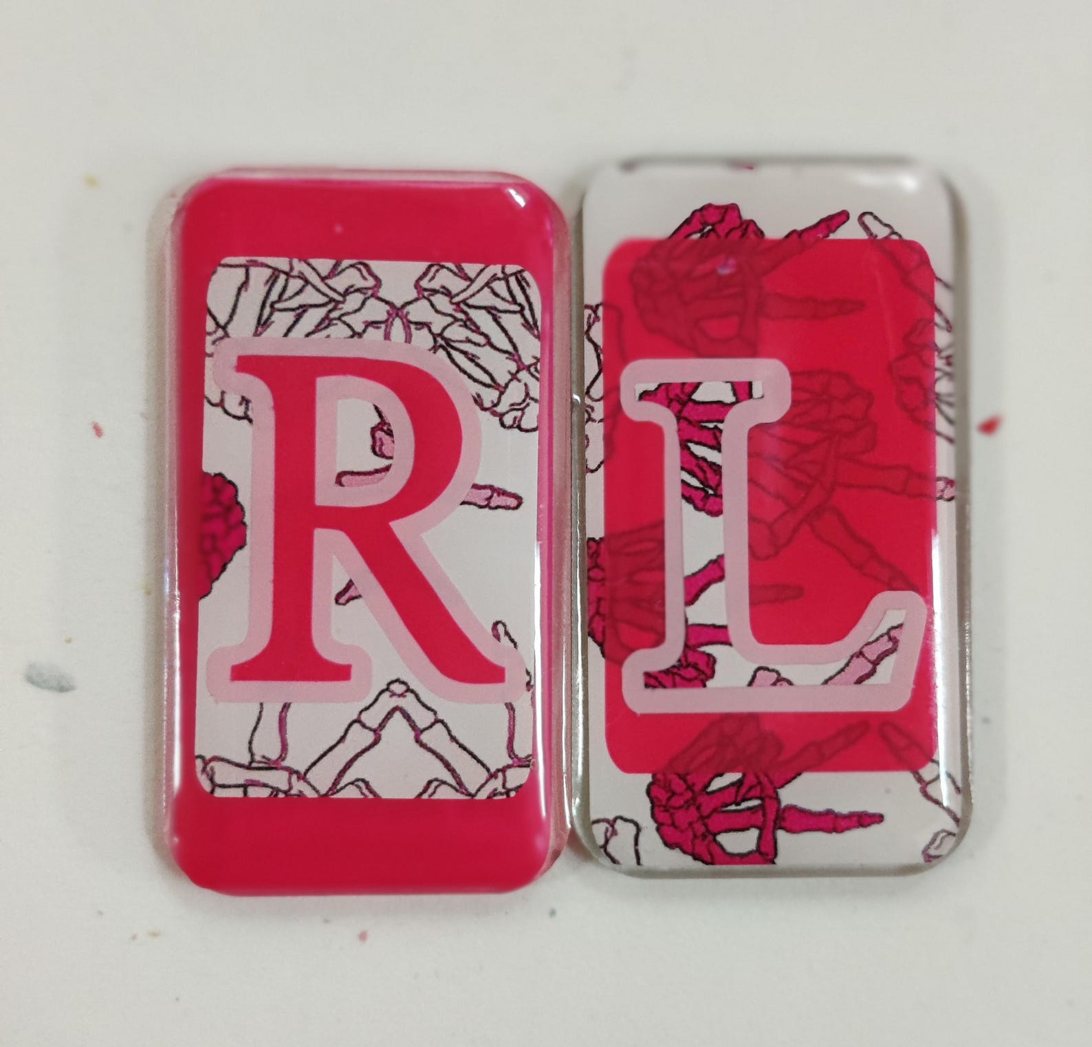 Pink Skeleton Hand X-ray Markers - Etsy