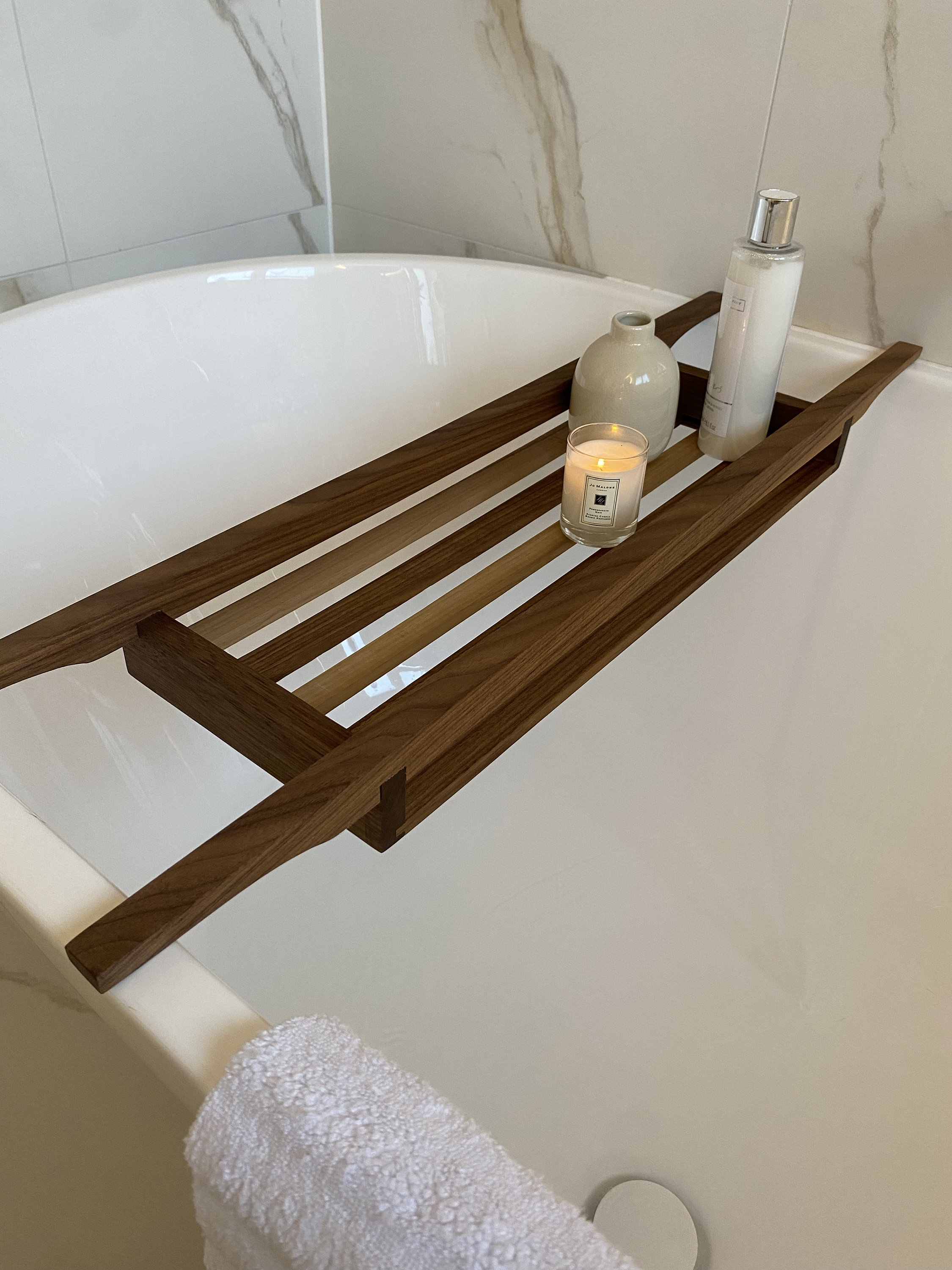Solid Walnut/oak Bath Tidy - Etsy Australia