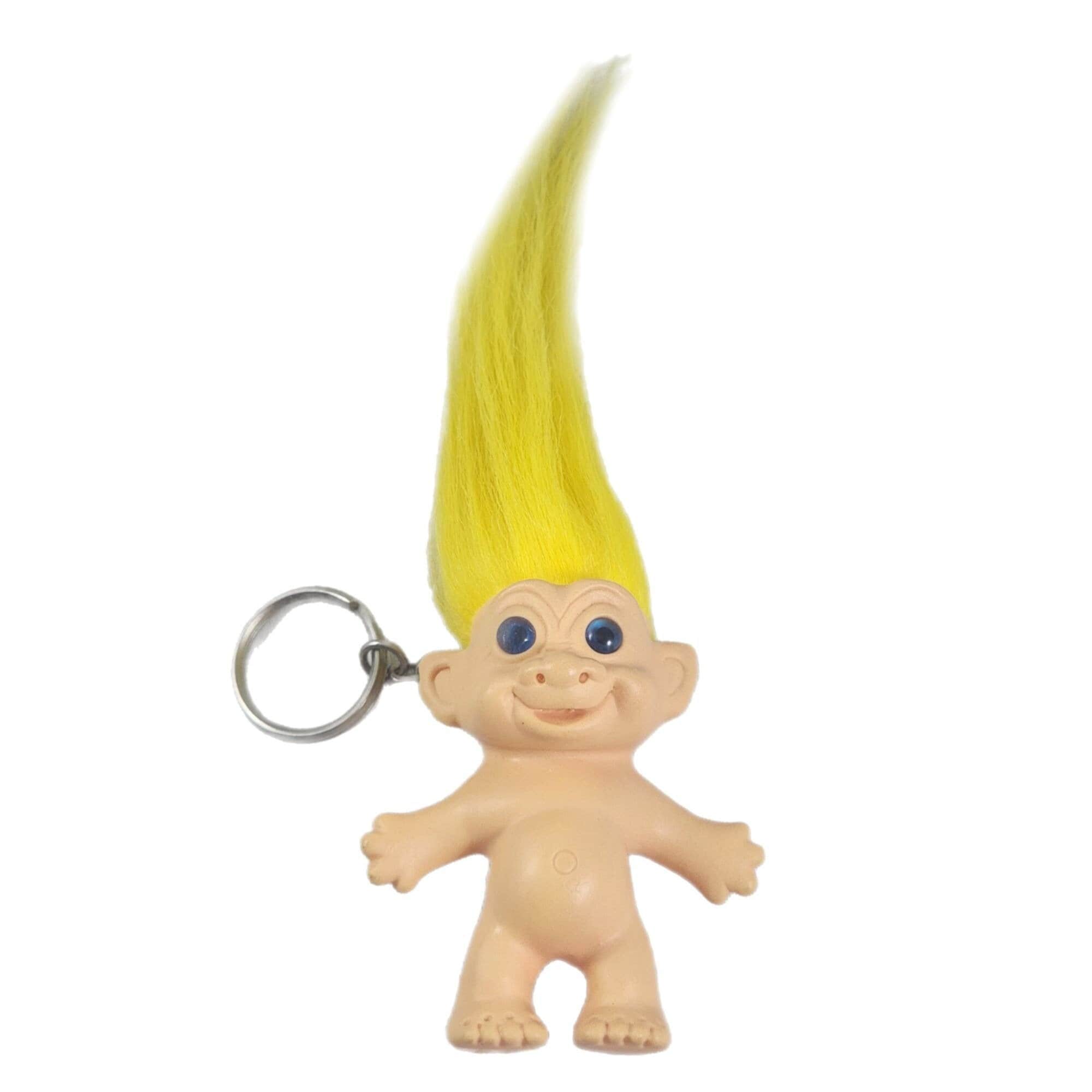 Vintage Troll Doll Keychain Yellow Hair 80s 90s Made in Korea Kids ...