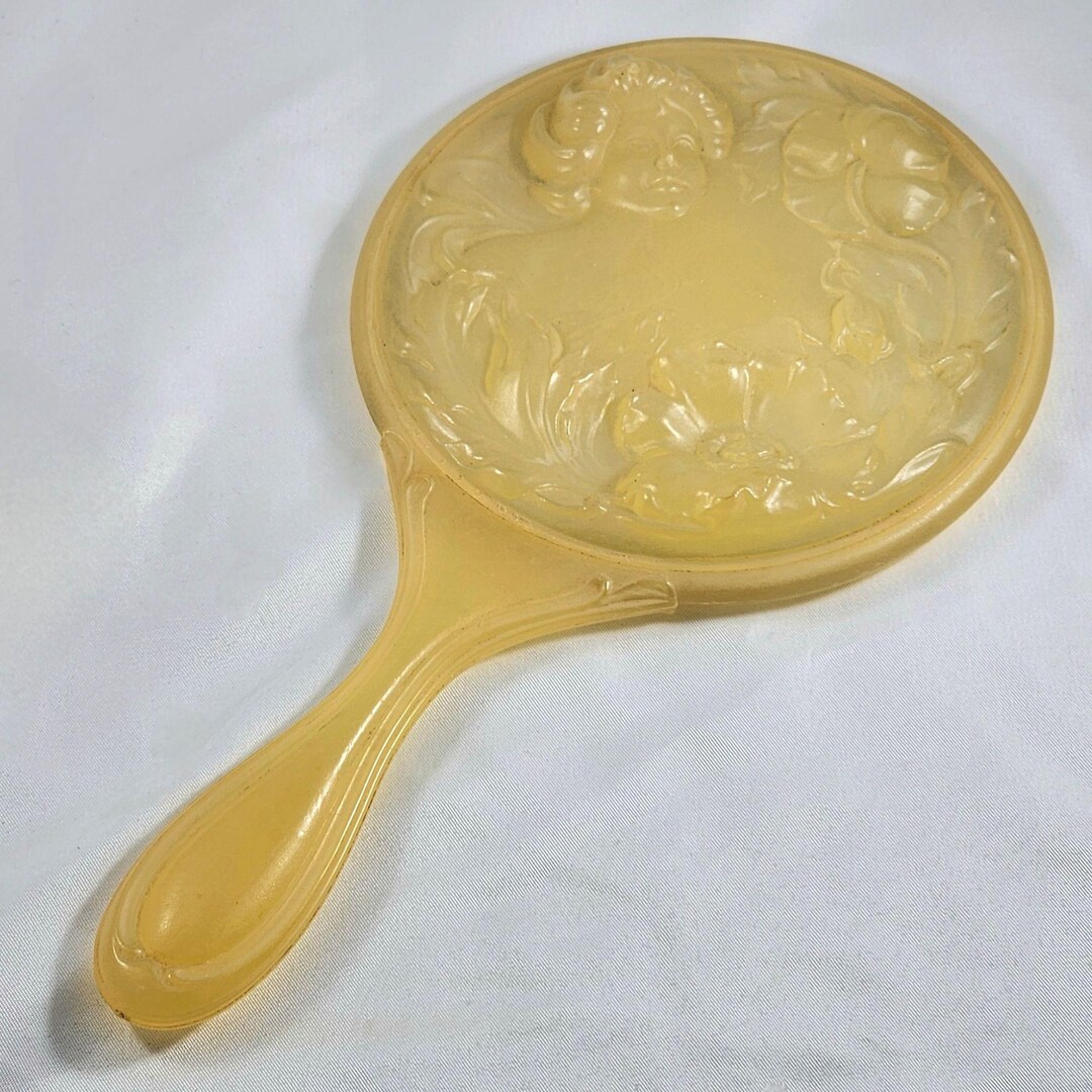 Vintage Celluloid Hand Mirror Art Nouveau Gibson Girl Retro Vtg Vanity ...