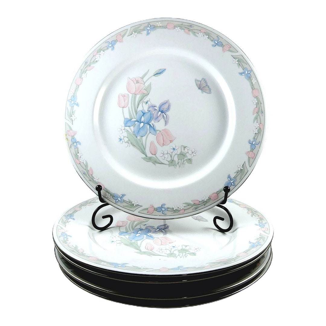 Illusions by Excel Dinner Plate 5 Set Vintage Center Stage Butterfly ...