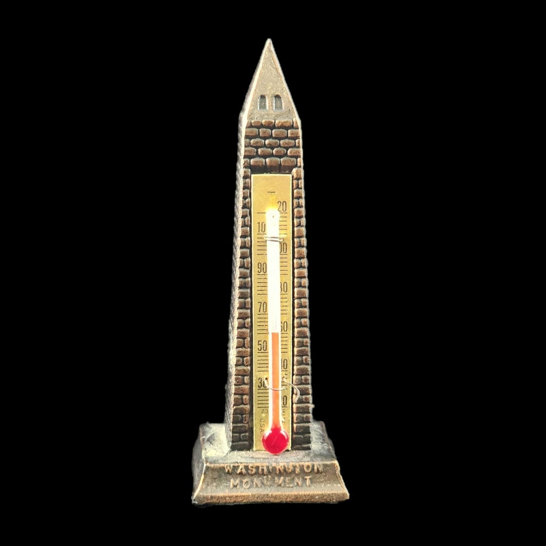 Vintage Thermometer Washington Monument Souvenir Metal Statue DC USA ...