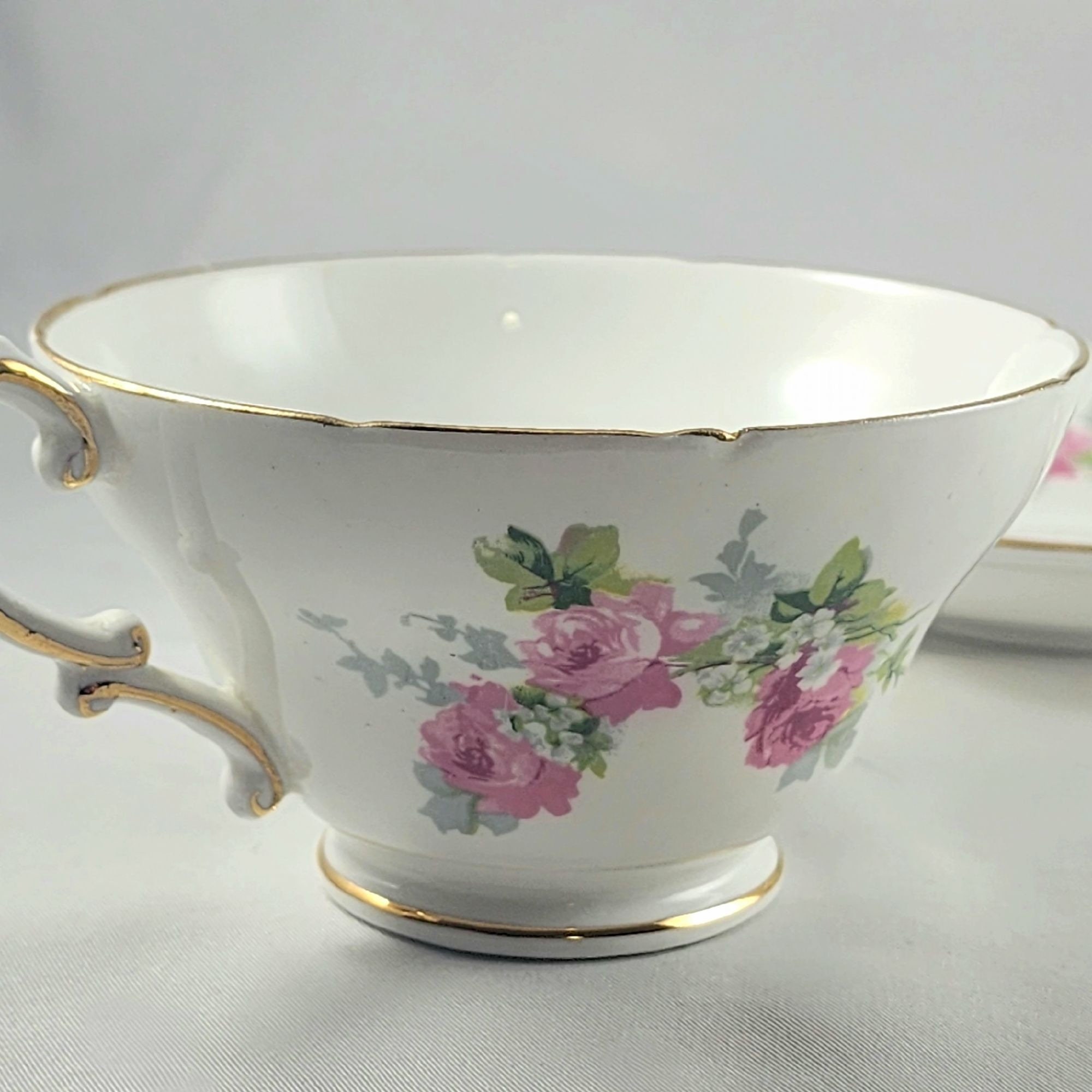 Stanley Tea Cup and Saucer Pink Roses Teacup Vintage England Bone China ...