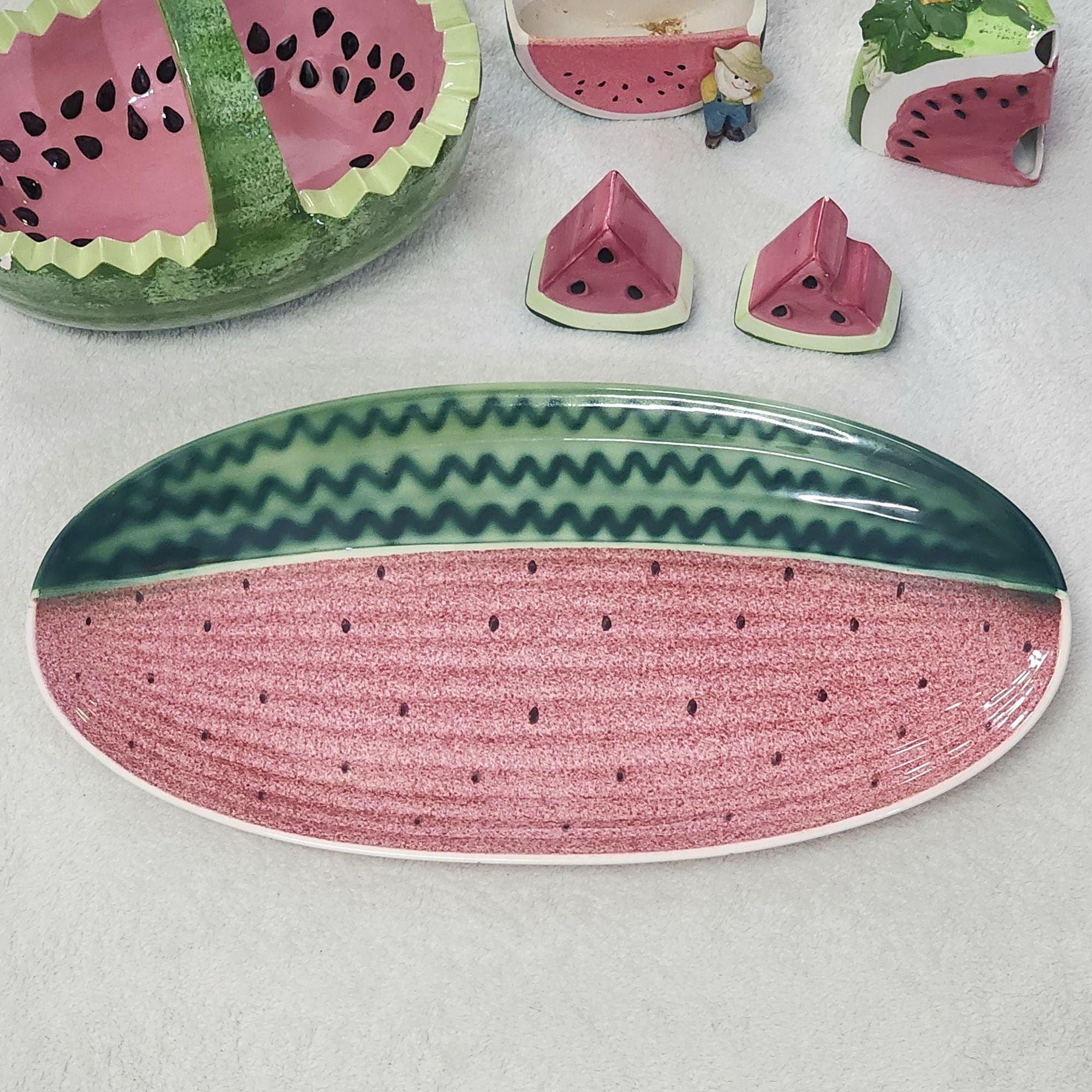 Vintage Watermelon Themed Gift Set 6pc Lot Decor Summer Signed Basket ...