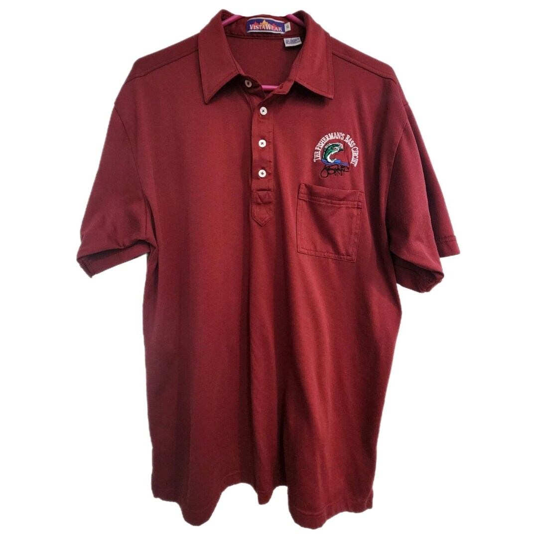 Vintage Mens Fishing Shirt Fishermans Bass Circuit Jerry Rhyne Size XL ...