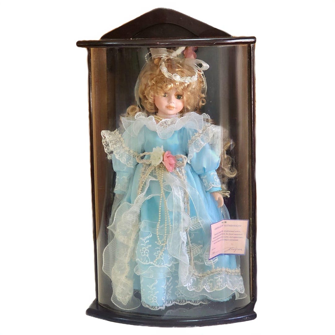 Vintage Porcelain Doll Goldenvale Limited Edition Angie in Wooden Case ...