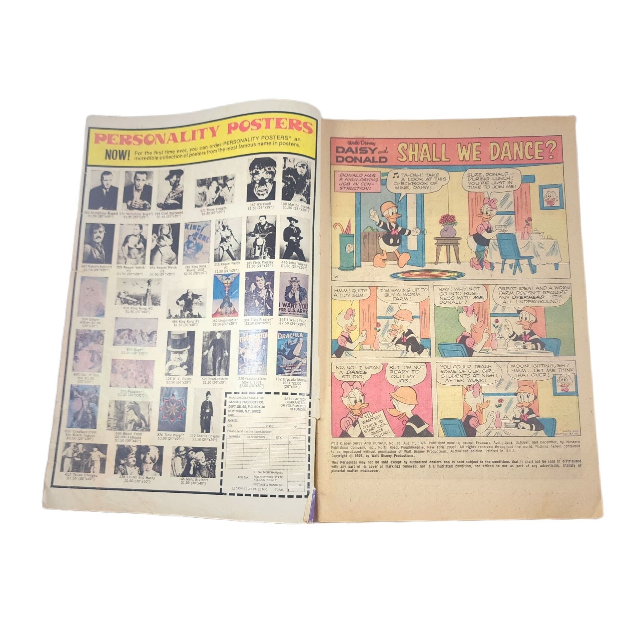 Daisy and Donald Comic Book 18 Whitman 1973 Walt Disney 70s - Etsy