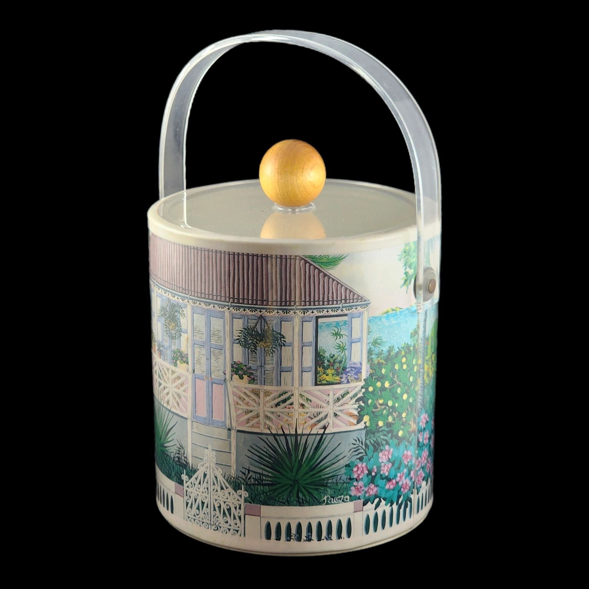 Vintage Ice Bucket Nusza Woyda Beach House Tropical Farmhouse Cottage ...