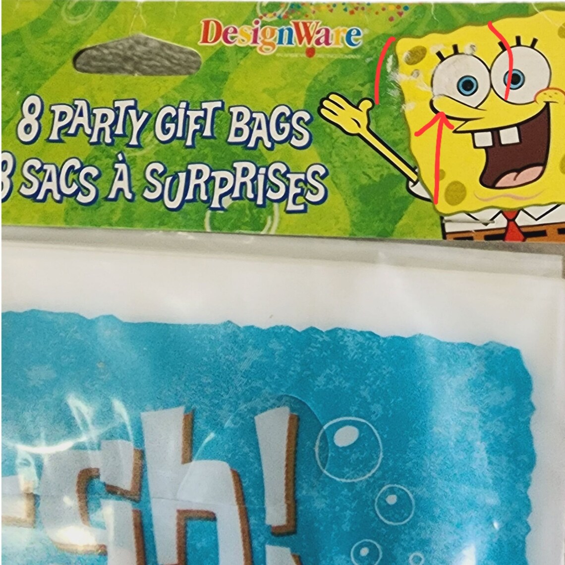 Vintage 2001 Spongebob Birthday Gift Set Invitations and Party Bag ...