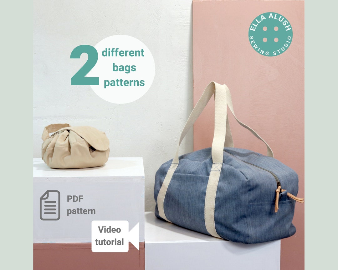 Simple Bag PDF Sewing Pattern With Video Tutorial, Weekend Bag Pdf ...